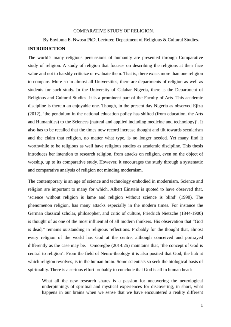 Download Past Paper On Comparative Study Of Religion For Revision ...